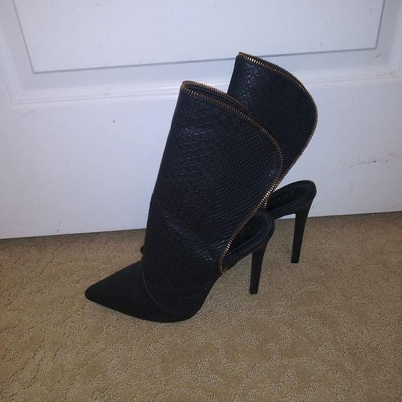 Liliana | Shoes | Liliana Animal Print Heeled Backless Boots | Poshmark